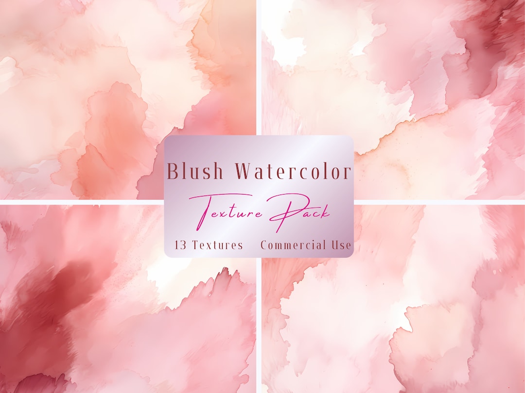 Blush Watercolor Background, Pink Texture Digital Papers, PNG, Dusty ...