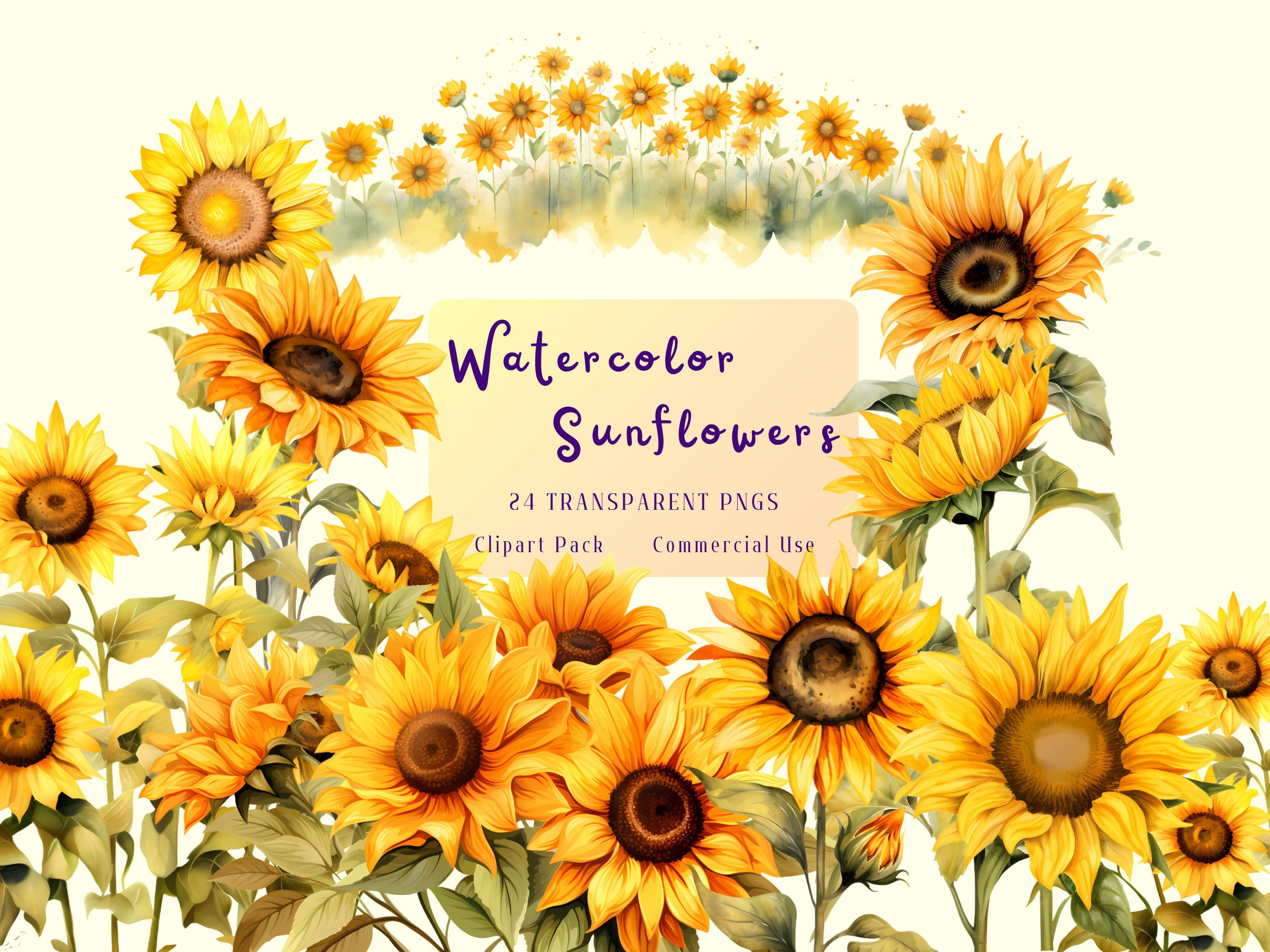 Watercolor Sunflower PNG Clipart, Fall Autumn Sunflowers Clip Art ...
