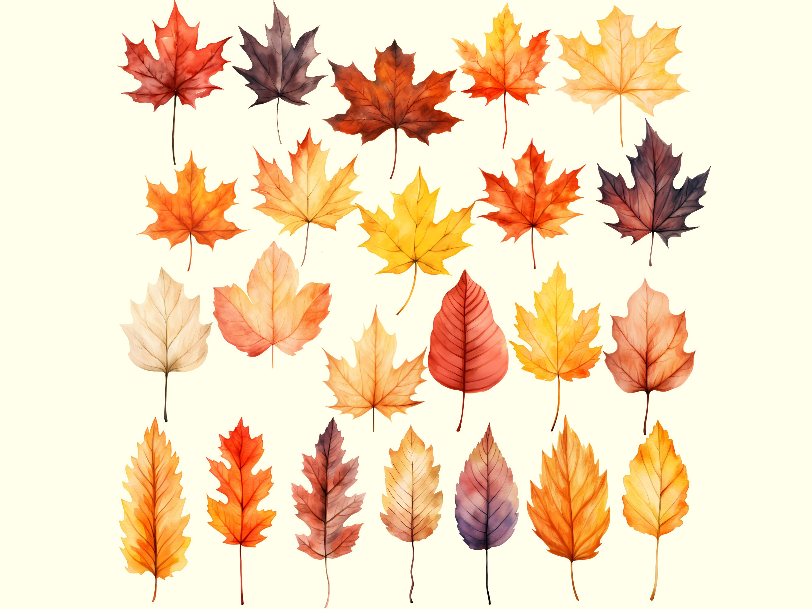 Autumn Leaves Watercolor PNG Clipart, Fall Leaf Images Clip Art ...