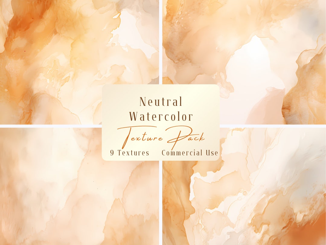 Neutral Watercolor Background, Texture Digital Papers, PNG, Beige Creme ...