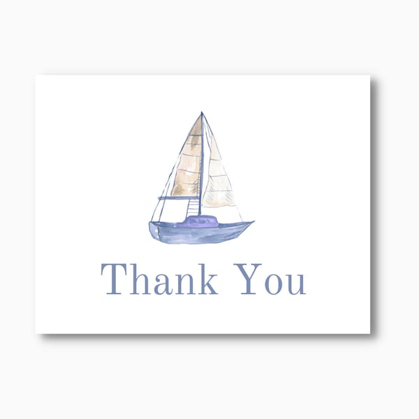 Thank You Boat Card - Etsy