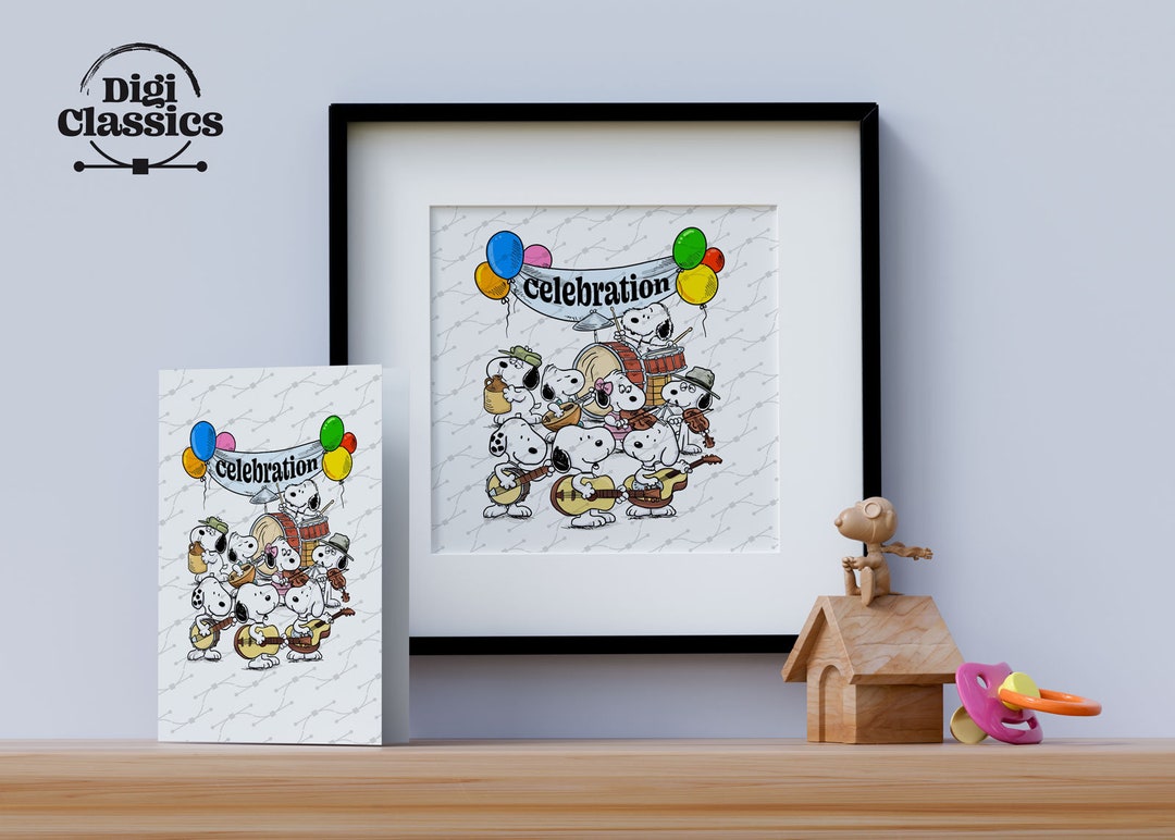 Celebration, Fiesta, Happy Bday, Snoopy, Peanuts Cute Illustration ...