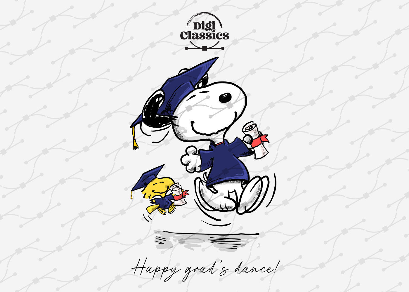 Happy Dance Grad, Snoopy, Peanuts Cute Illustration, Kid Graduation ...