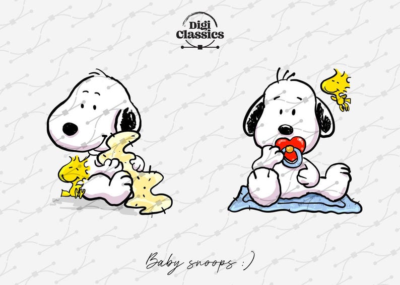 Babies Snoopy Set, Snoopy, Puppy Cute Illustration, Chibi, Babyshower ...