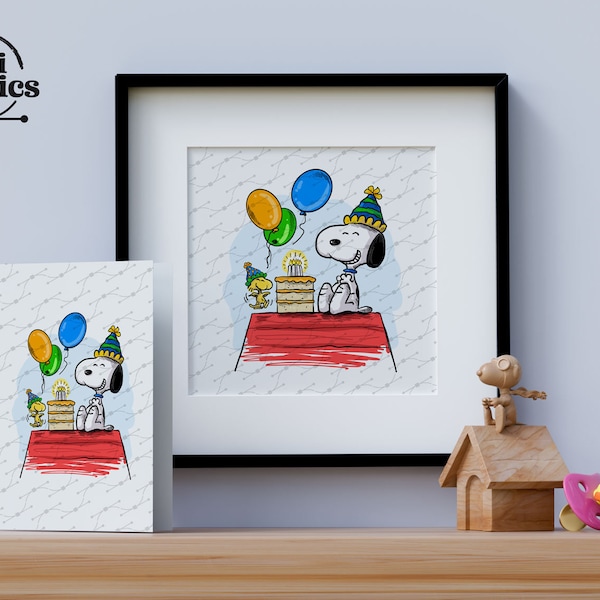 Snoopy Birthday Card - Etsy