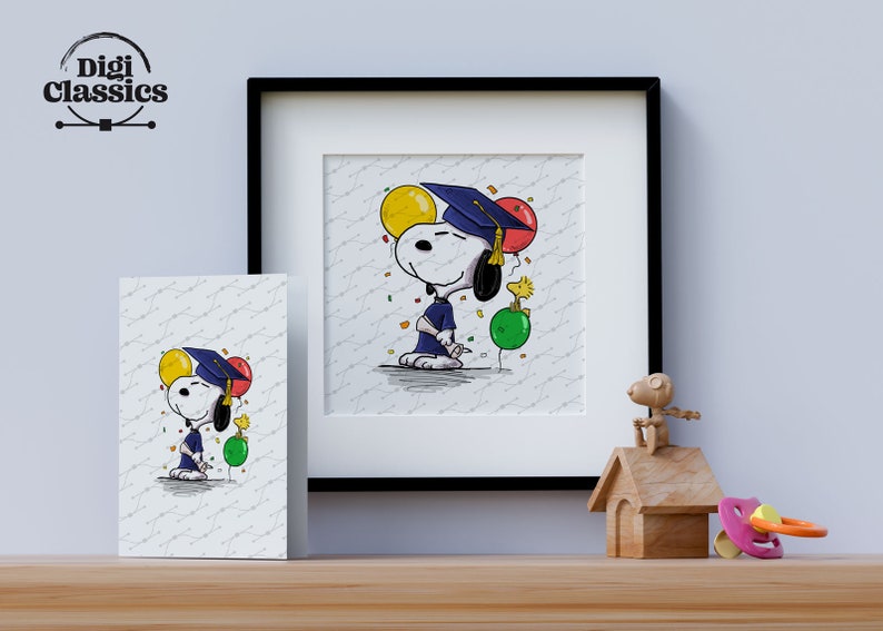 Congrats Grad, Snoopy, Peanuts Cute Illustration, Kid Graduation ...