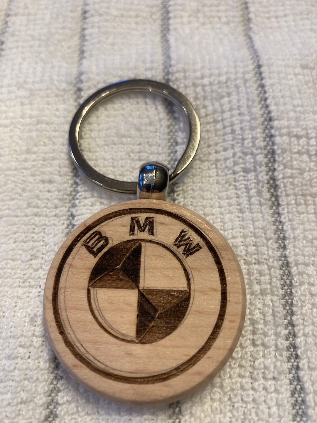 BMW Badge Inspired Wooden Key Ring, Decal on Both Sides - Etsy