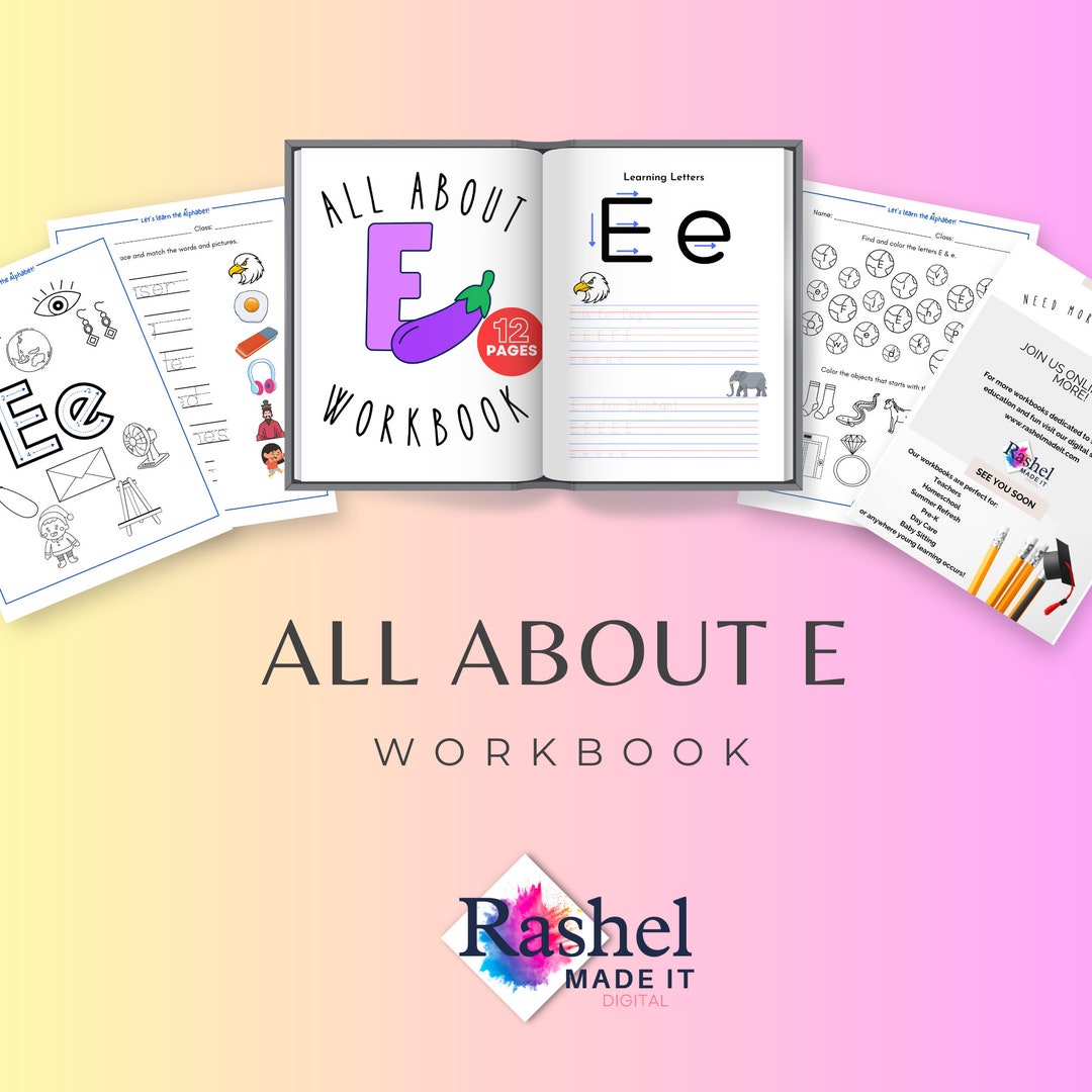 All About E Coloring and Activity Book Pre-school Letter - Etsy