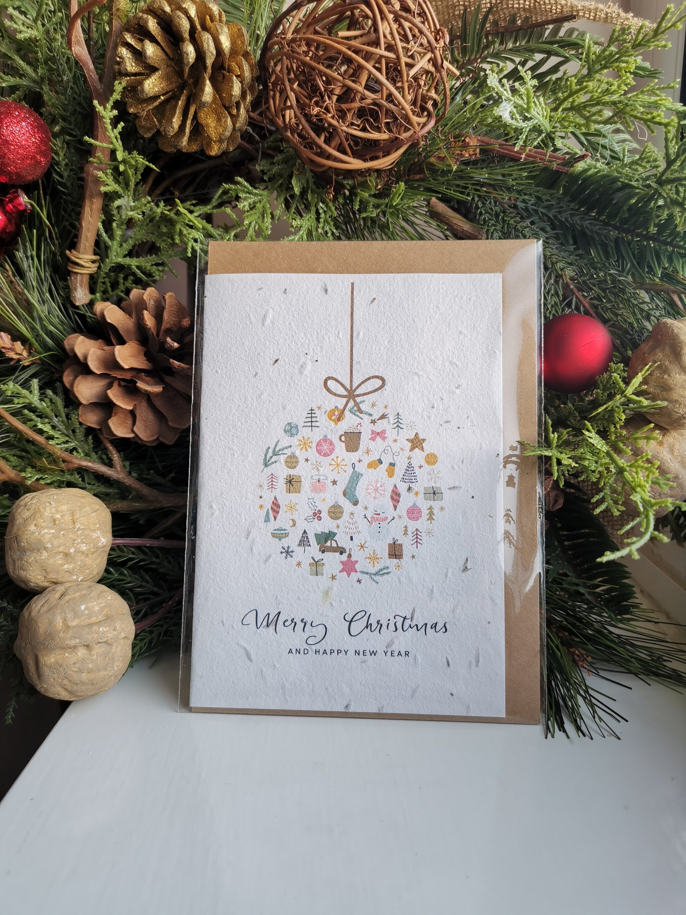 Plantable Seed Christmas Card, Biodegradable Seed Paper, Eco Friendly ...