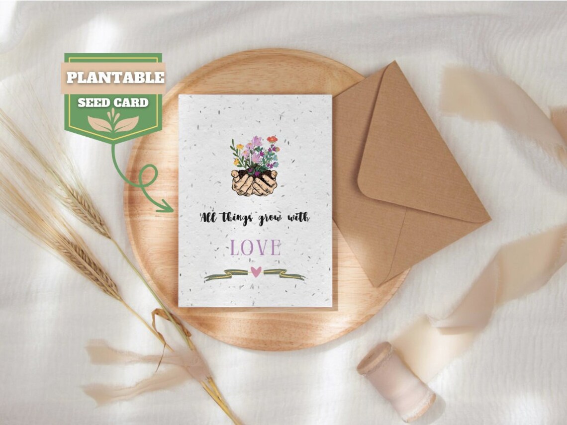 Plantable Seed Card for Valentine's Day, All Things Grow With Love ...
