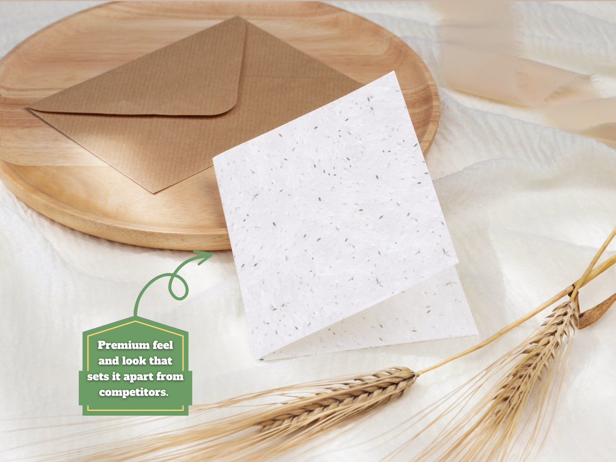 Plantable Seed Thank You Card, Thank You Card, Biodegradable Seed Paper ...