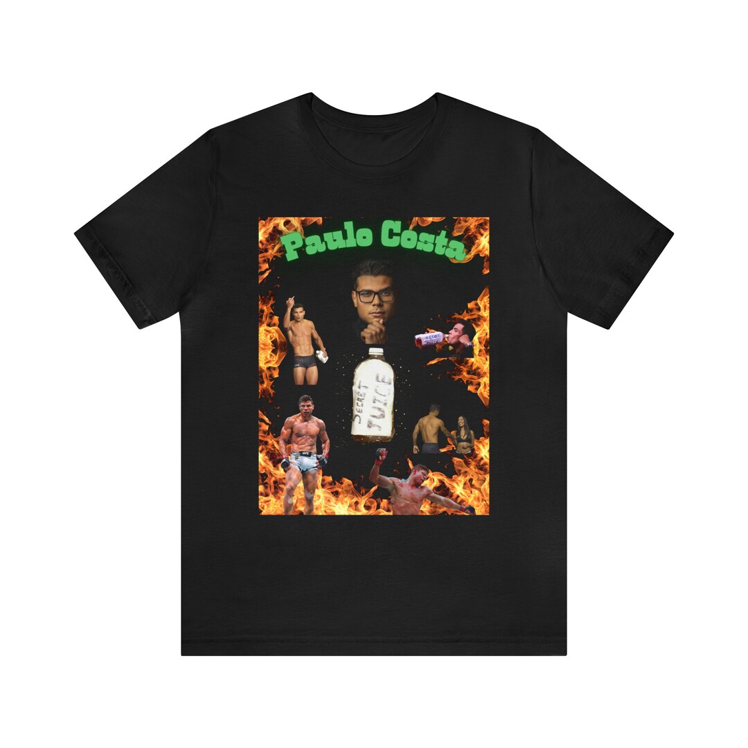 Paulo Costa - Secret Juice Tee Shirt With Text on Back - Retro 90s ...
