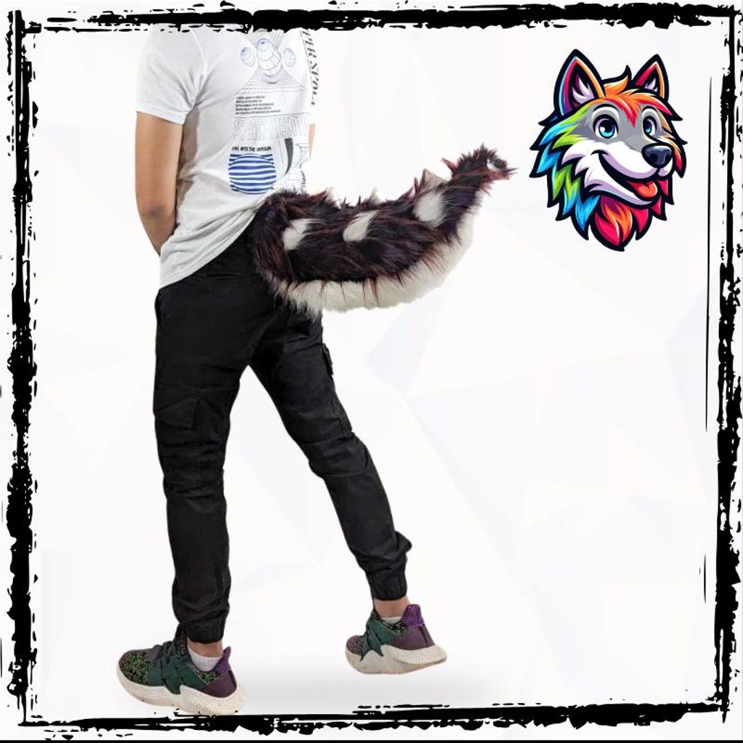 Fursuit Tail, Cosplay Tail, Fake Fur Tail "model: Shadow Truffle" - Etsy