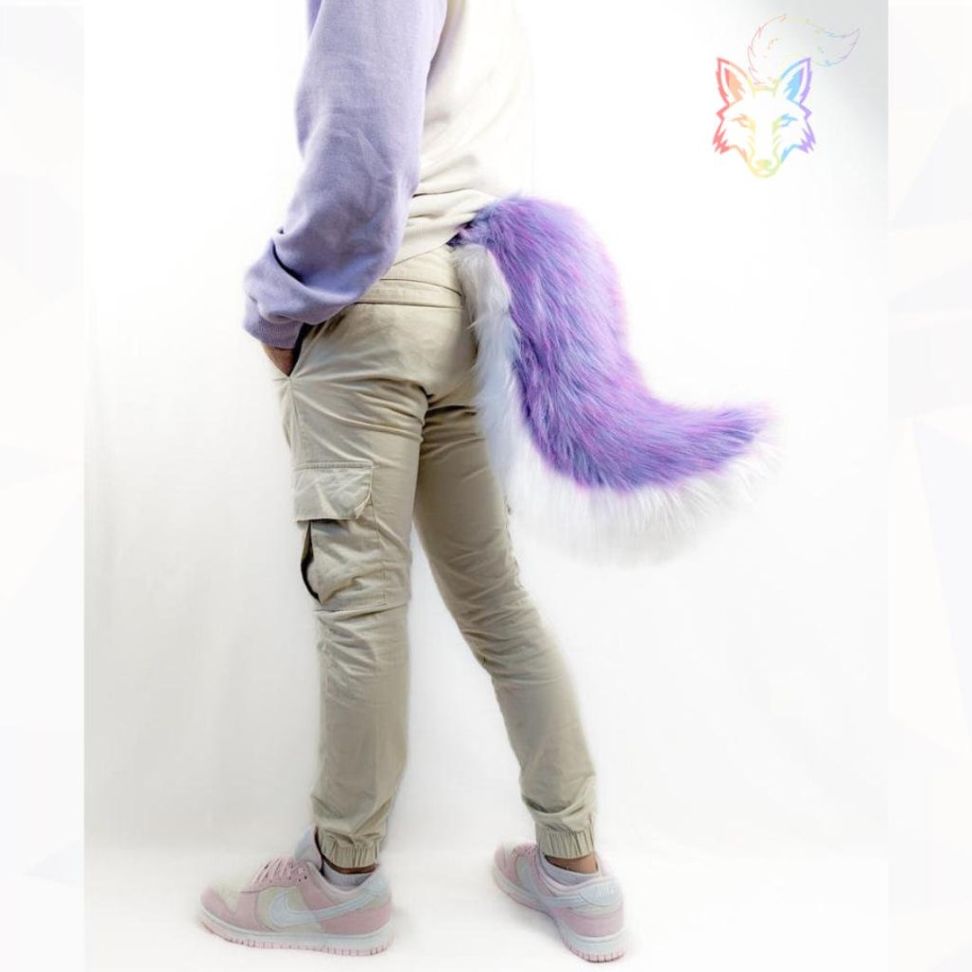 Fluffy Wolf Tail wolf Signature Purple - Etsy