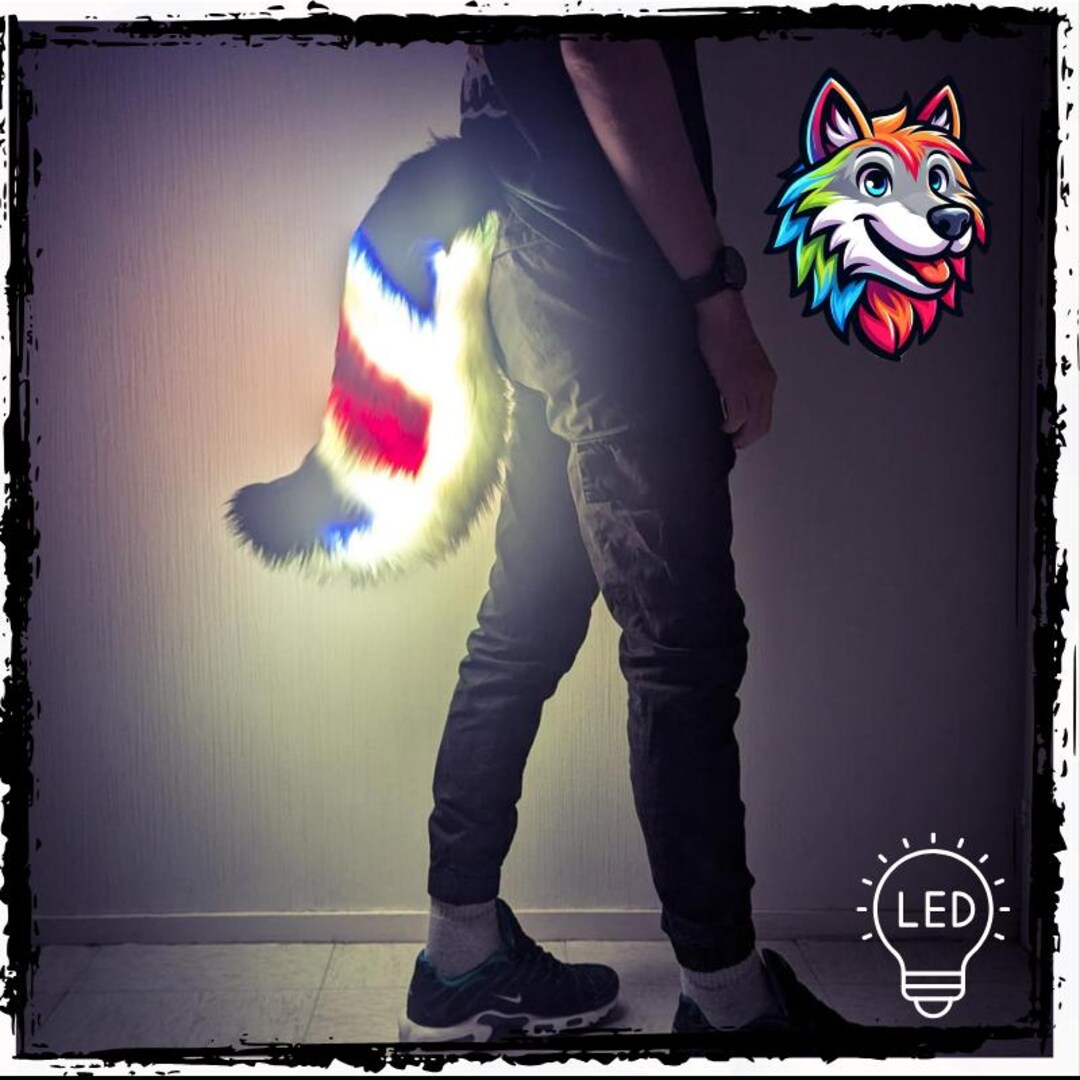 Fursuit Tail, Cosplay Tail, Puppy Tail, Fake Fur Tail "model: WOLF ...