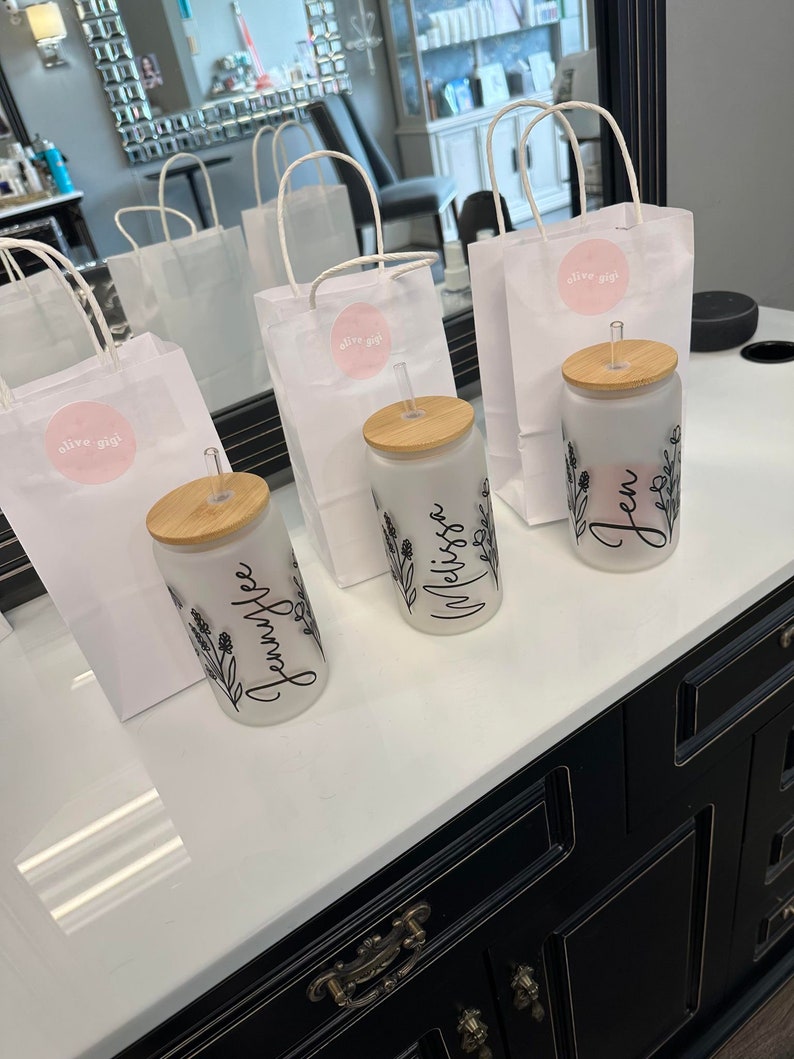 Custom Floral Frosted Coffee Can - Personalized Gift for Coffee Lovers ...