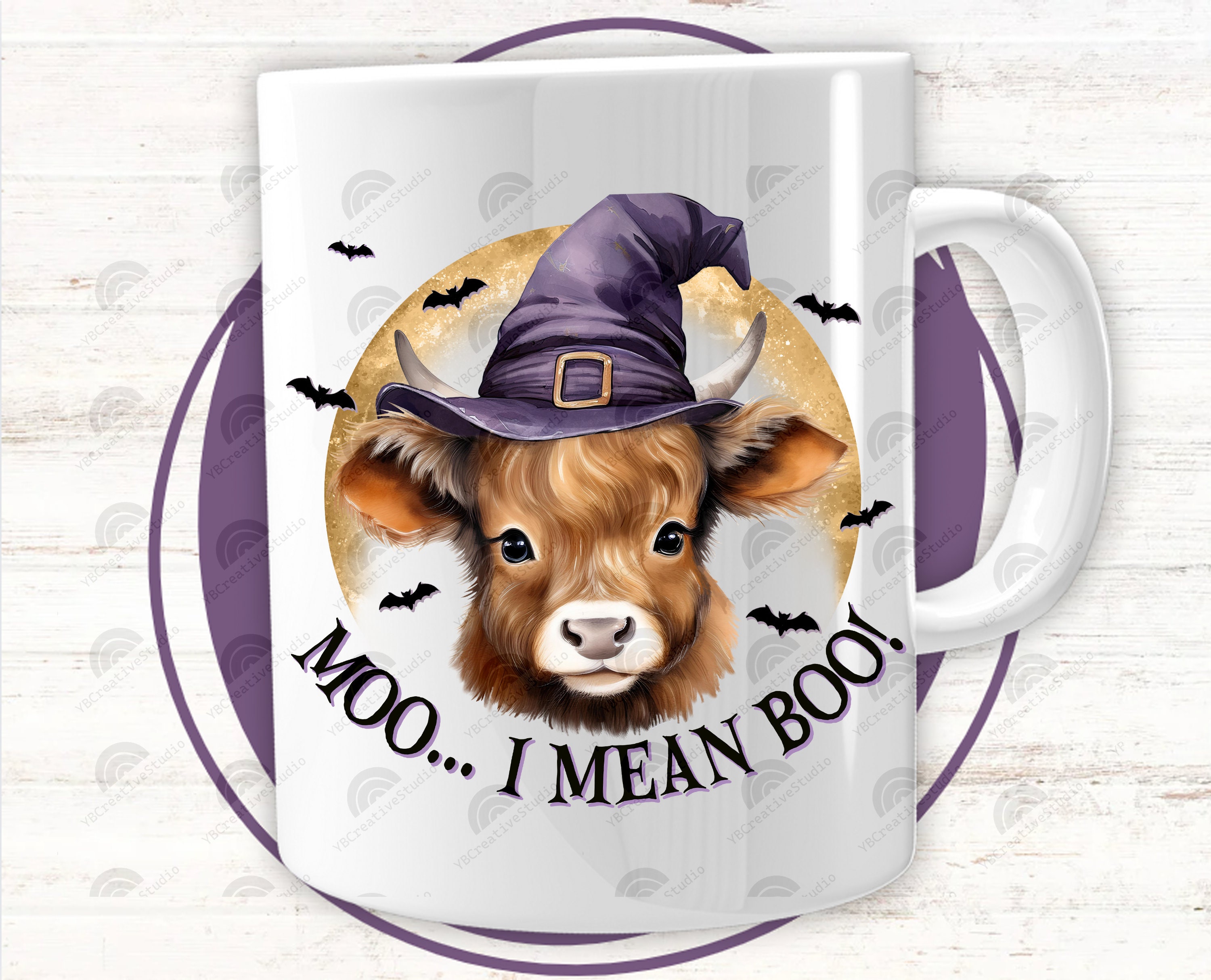 Moo I Mean Boo Png, Halloween Cow Png, Highland Longhorn Cow Png ...