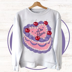 Libra Retro Heart Cake Png, Libra Png, Birthday Cake Png, Astrology Png ...