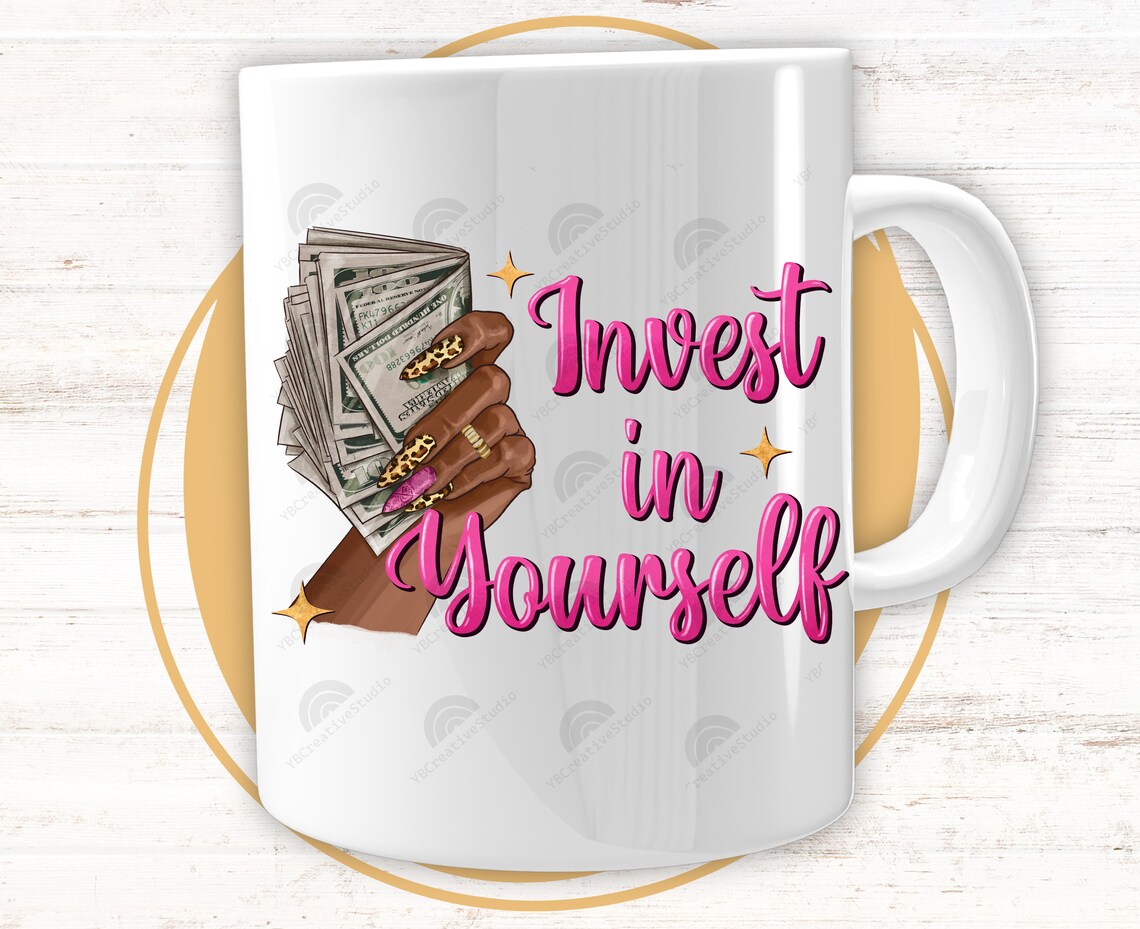 Invest in Yourself Png, Girl Power Money Nail Art Png, Hand With Money ...