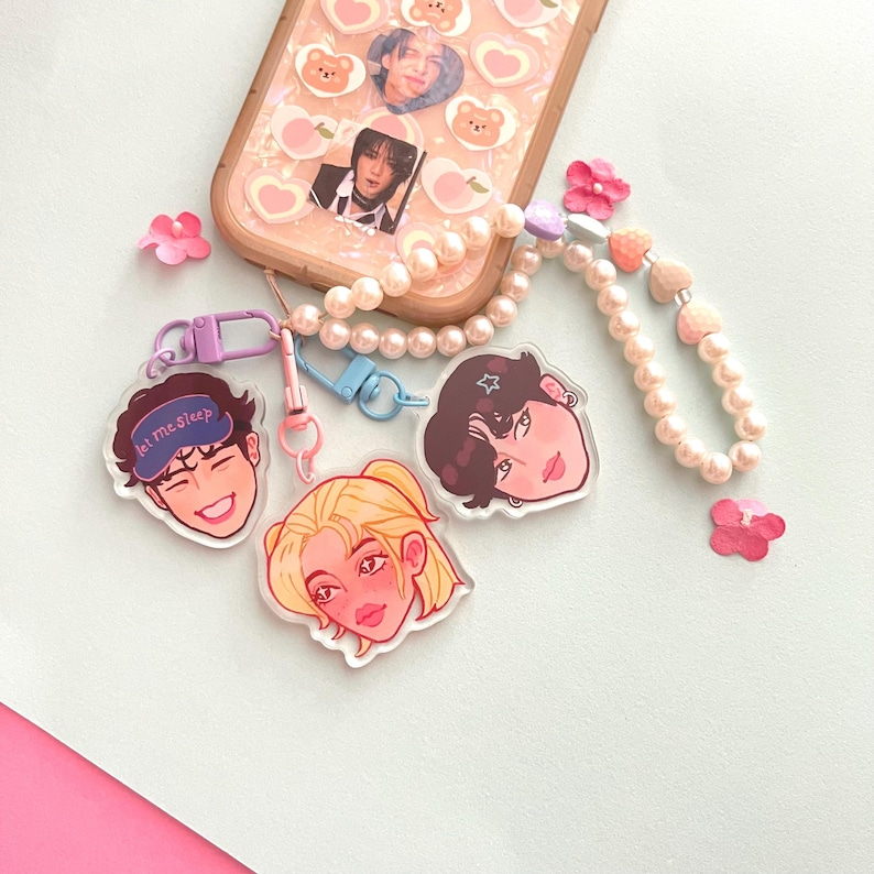 Stray Kids Keychain SKZ Acrylic Keychain Double-sided Cute Kpop ...