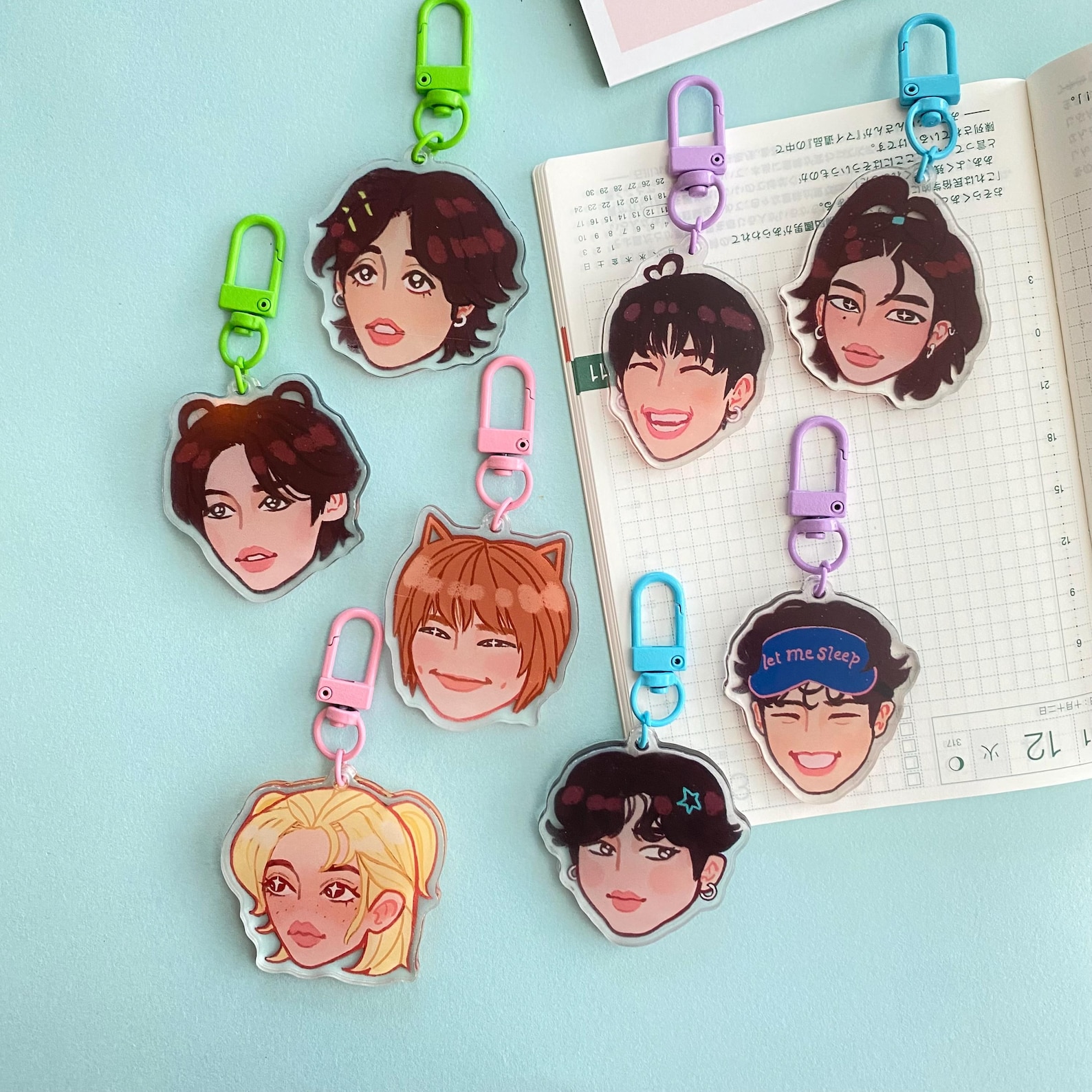 Stray Kids Keychain SKZ Acrylic Keychain Double-sided Cute Kpop ...