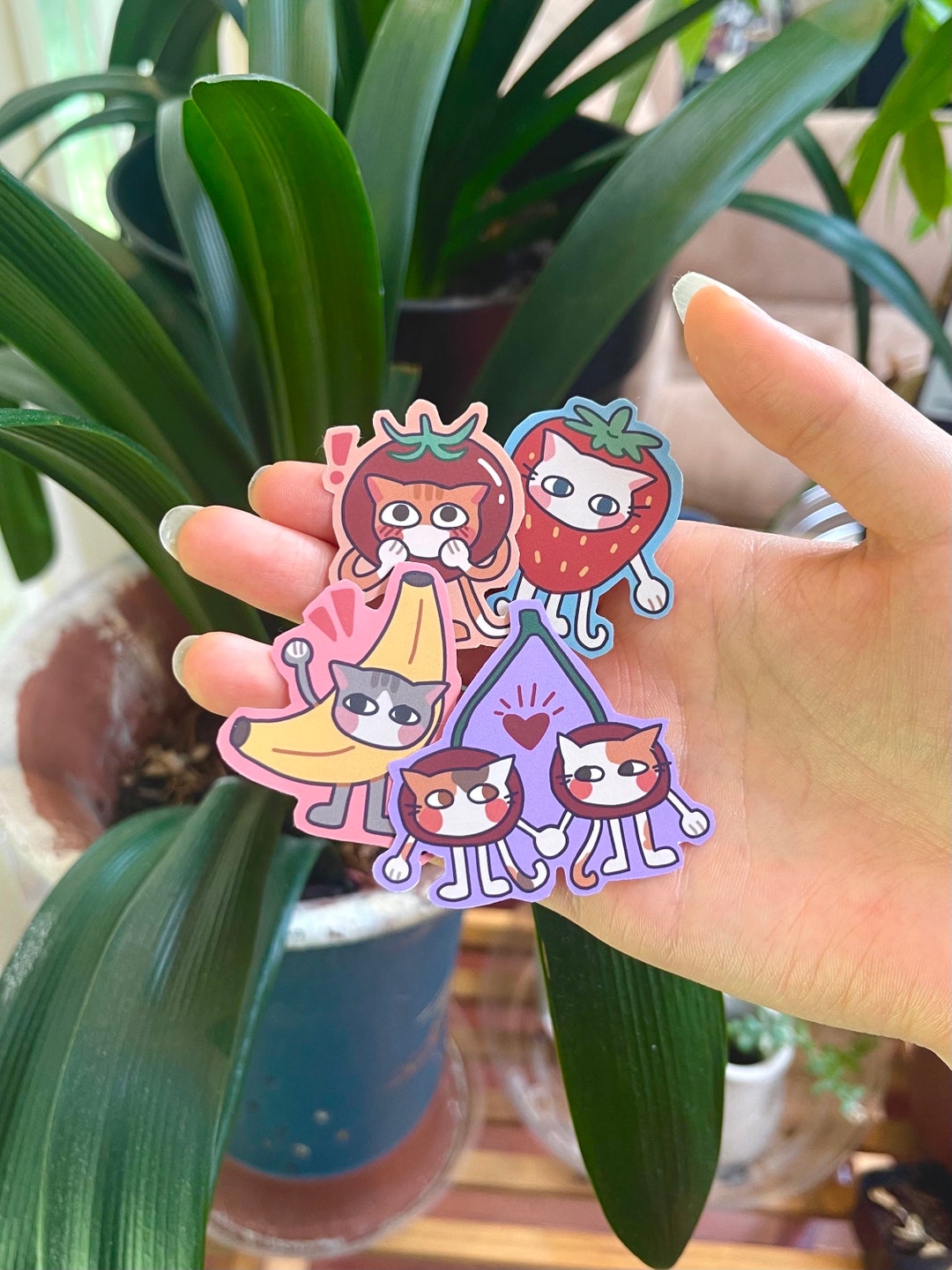 Fruit Cat Stickers Aesthetic Cute Stickers Sticker Pack - Etsy