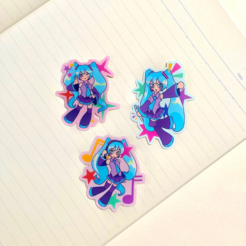 Hatsune Miku Inspired Vocaloid Matte Stickers - Etsy