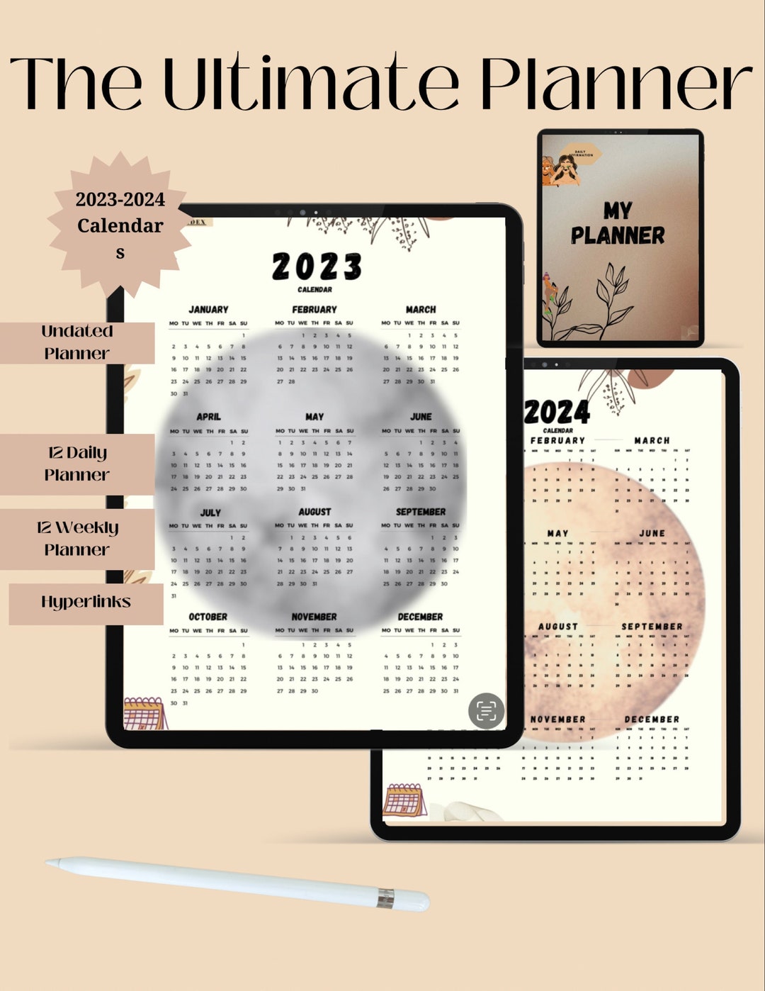 Ultimate Digital Planner, Digitalplanner, My Daily Planner, Cute Weekly ...