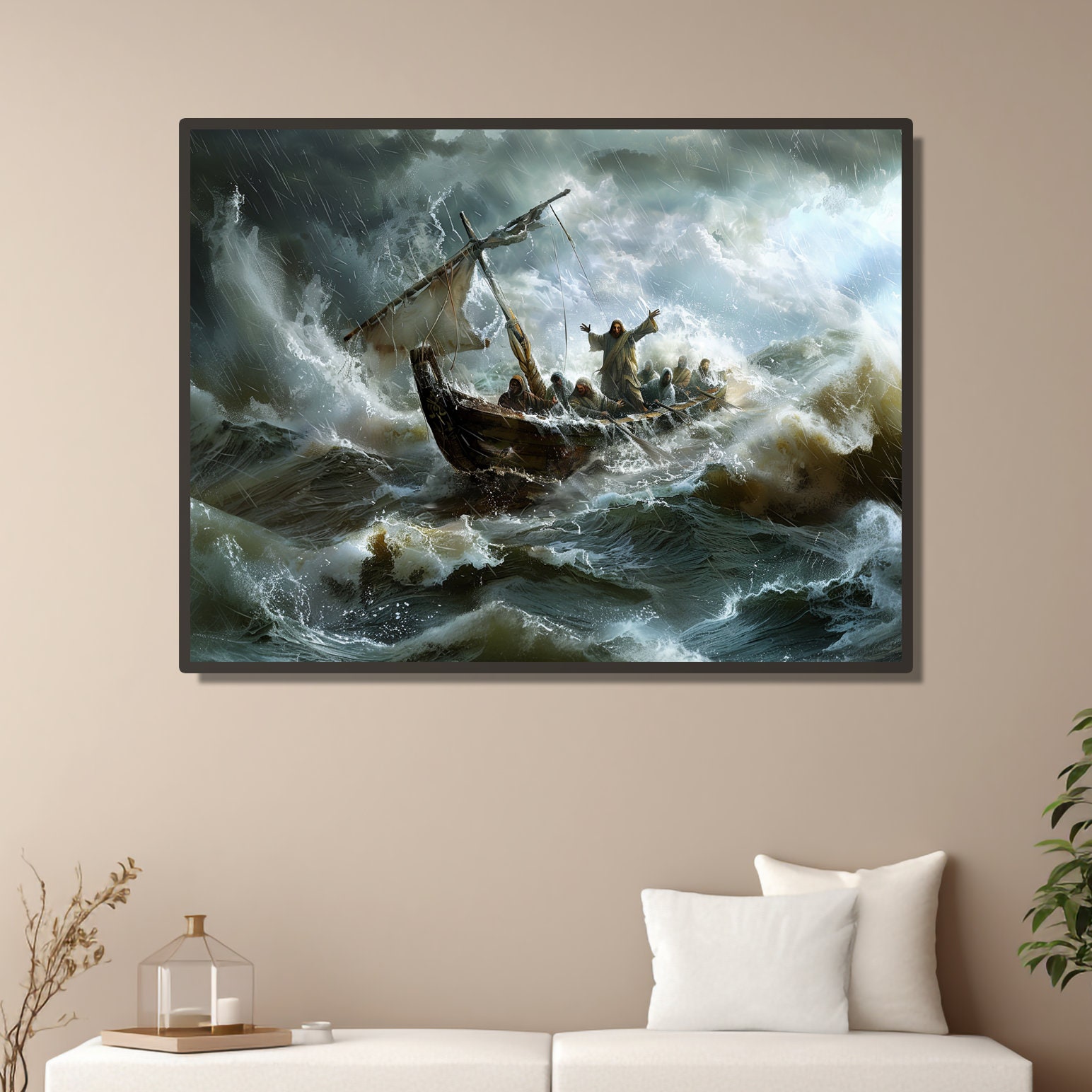Jesus Calms the Storm Art Print - Etsy