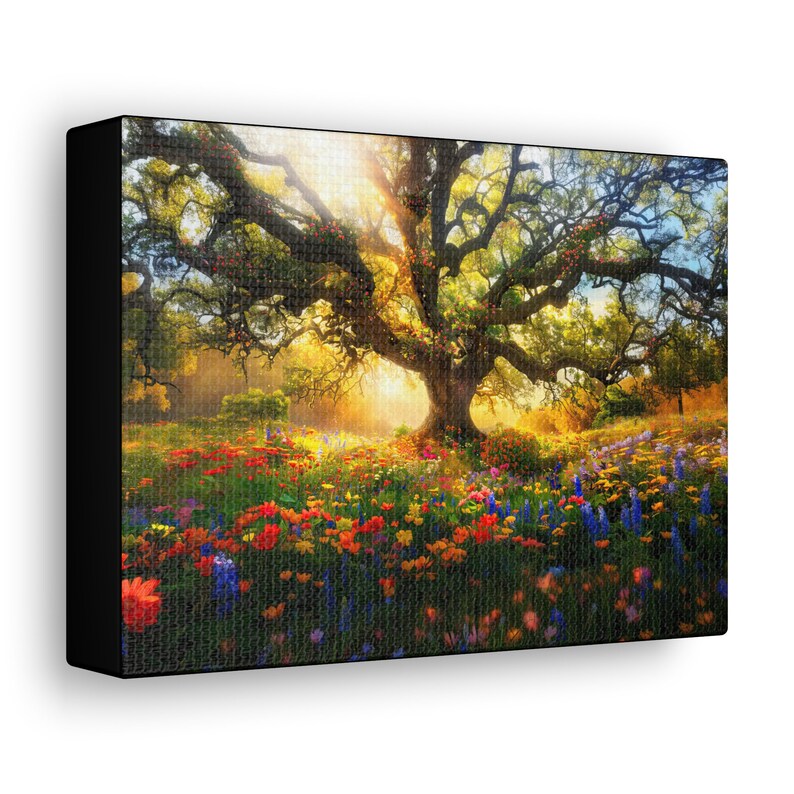 Garden of Eden Tree of Life Painting Canvas Print, Wall Decor, Symbolic ...