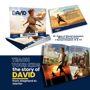 David and Goliath for Kids Storybook, Square Paperback, Children's Book ...