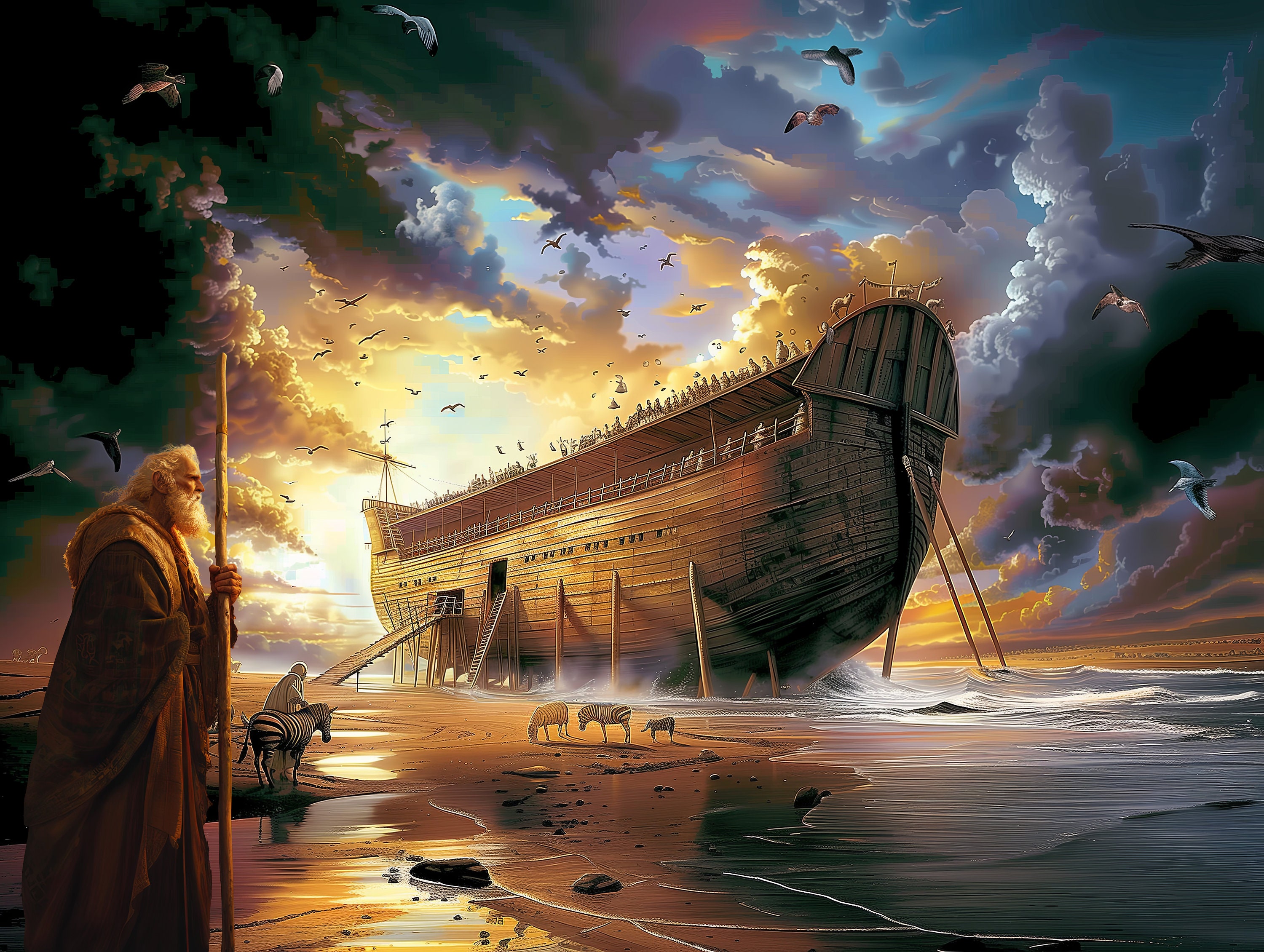 Noah's Ark Art Print - Etsy