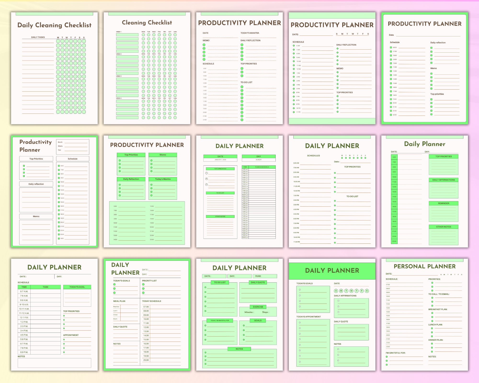 Make a Planner Template Kit Printable Planner Canva - Etsy