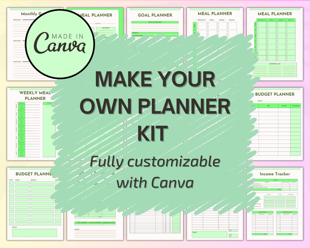 Make a Planner Template Kit Printable Planner Canva - Etsy