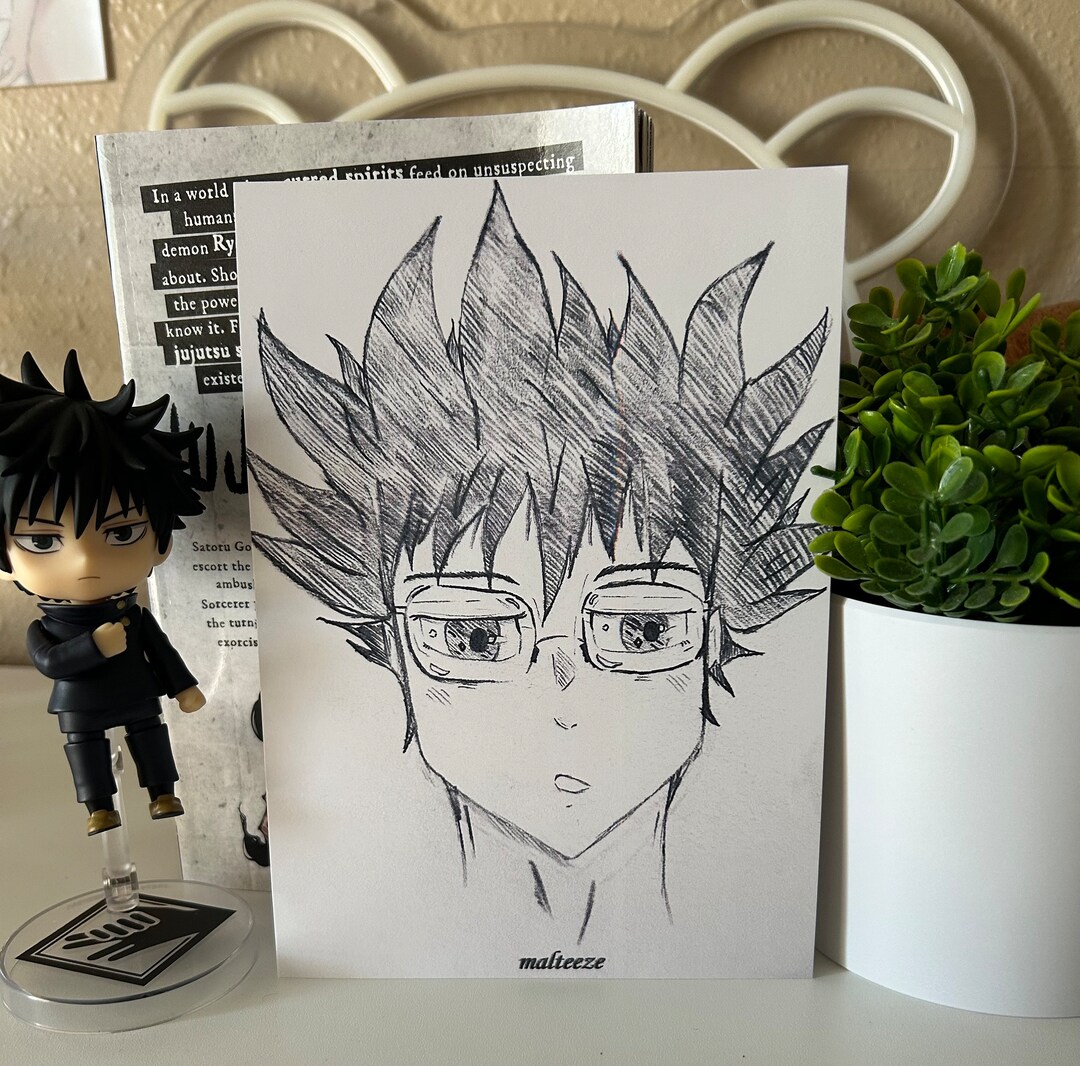 Megumi Fushiguro With Specs Art Print - Etsy