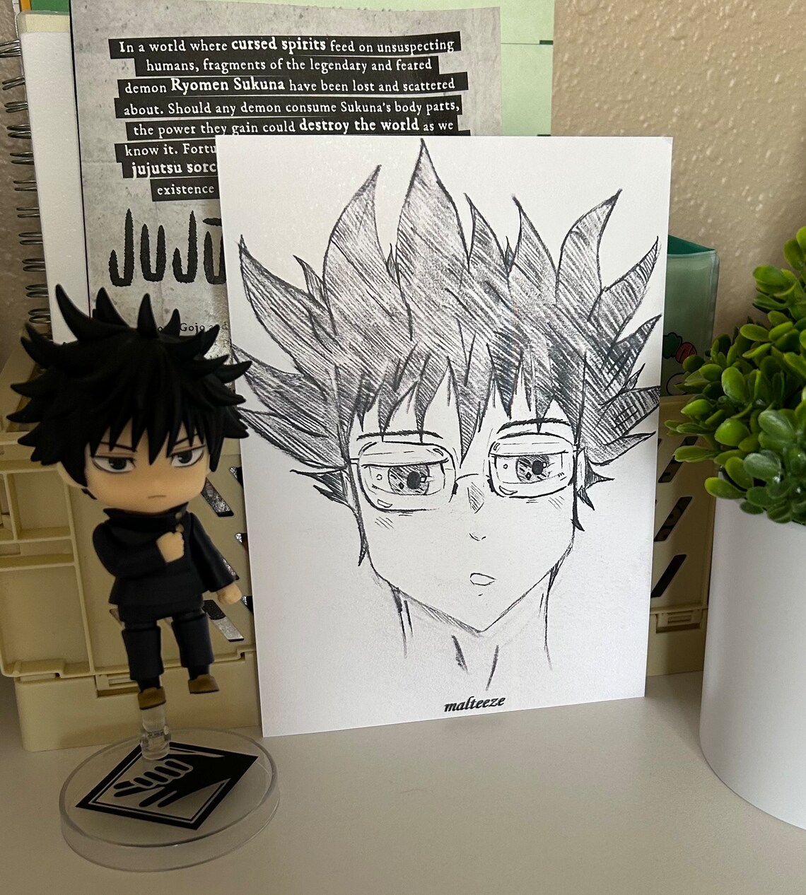 Megumi Fushiguro With Specs Art Print - Etsy