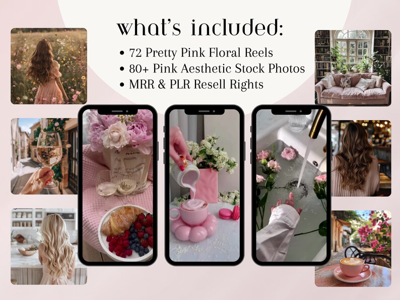 Pink Aesthetic Faceless Reels & Photos, Instagram Faceless Reels With ...