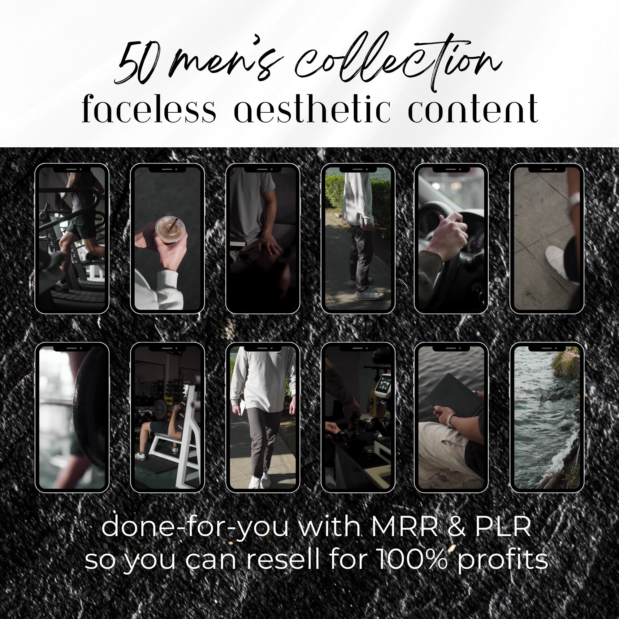 PLR Faceless Instagram Reels for Men With Master Resell Rights MRR, Men ...