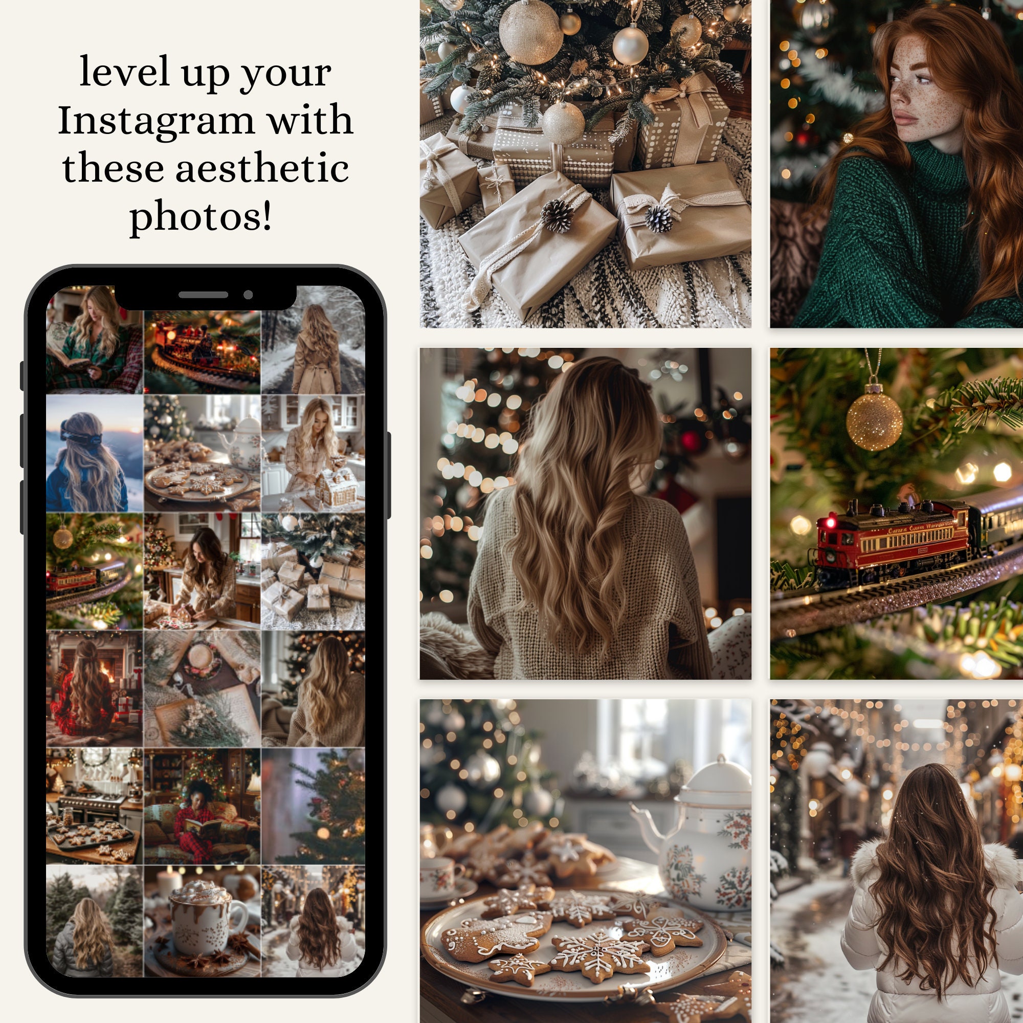 Christmas Aesthetic Faceless Instagram Stock Photos, PLR MRR Faceless ...