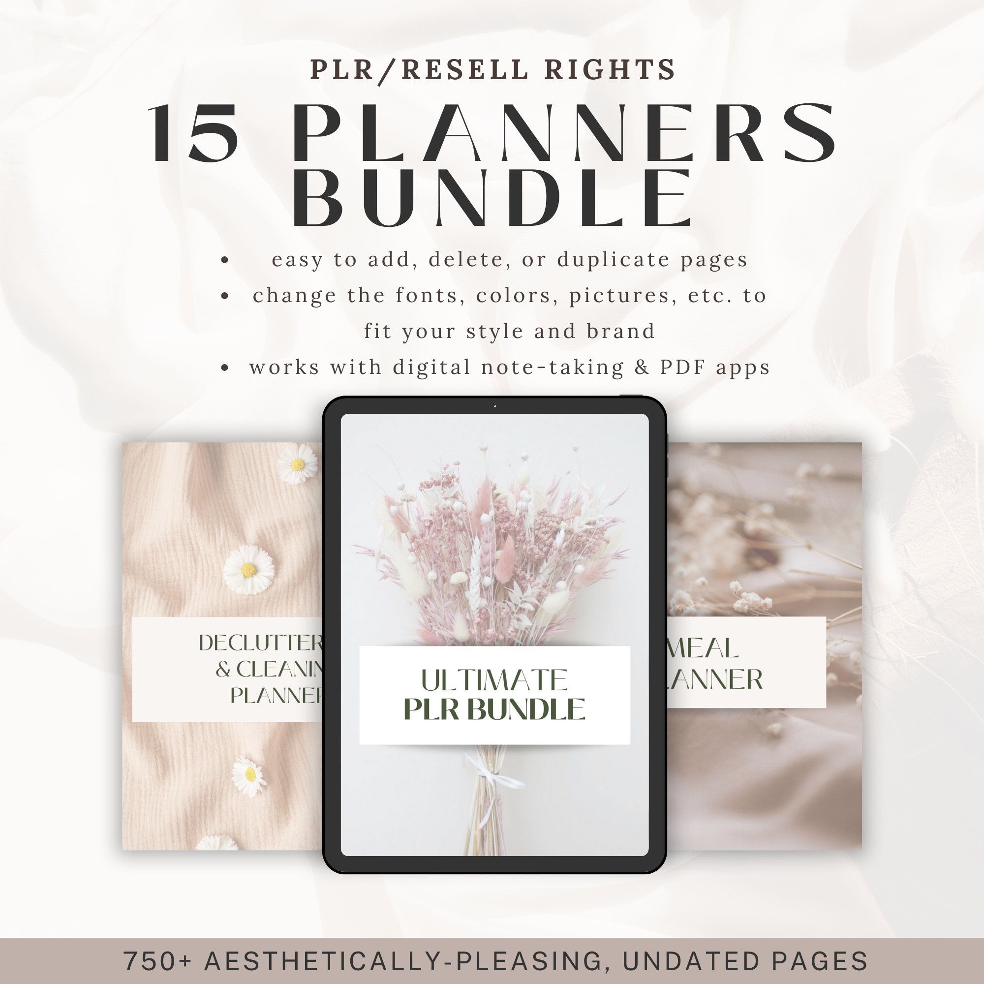 750 PLR Planner Templates, PLR Canva Bundle, Master Resell Rights, PLR ...