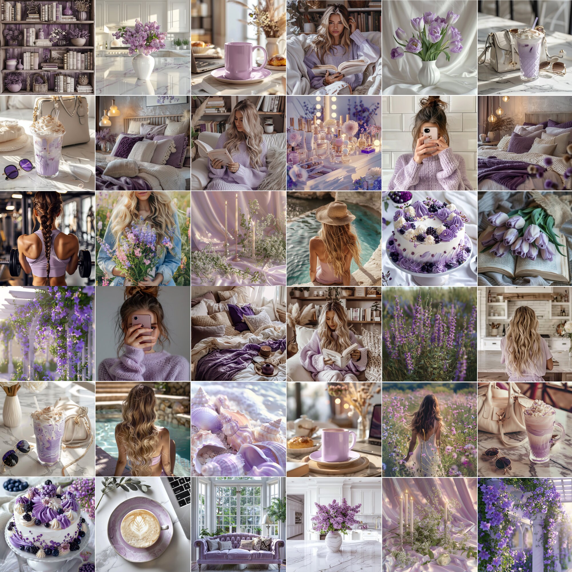 Faceless Reels Purple Aesthetic Instagram Stock Images Faceless Digital ...