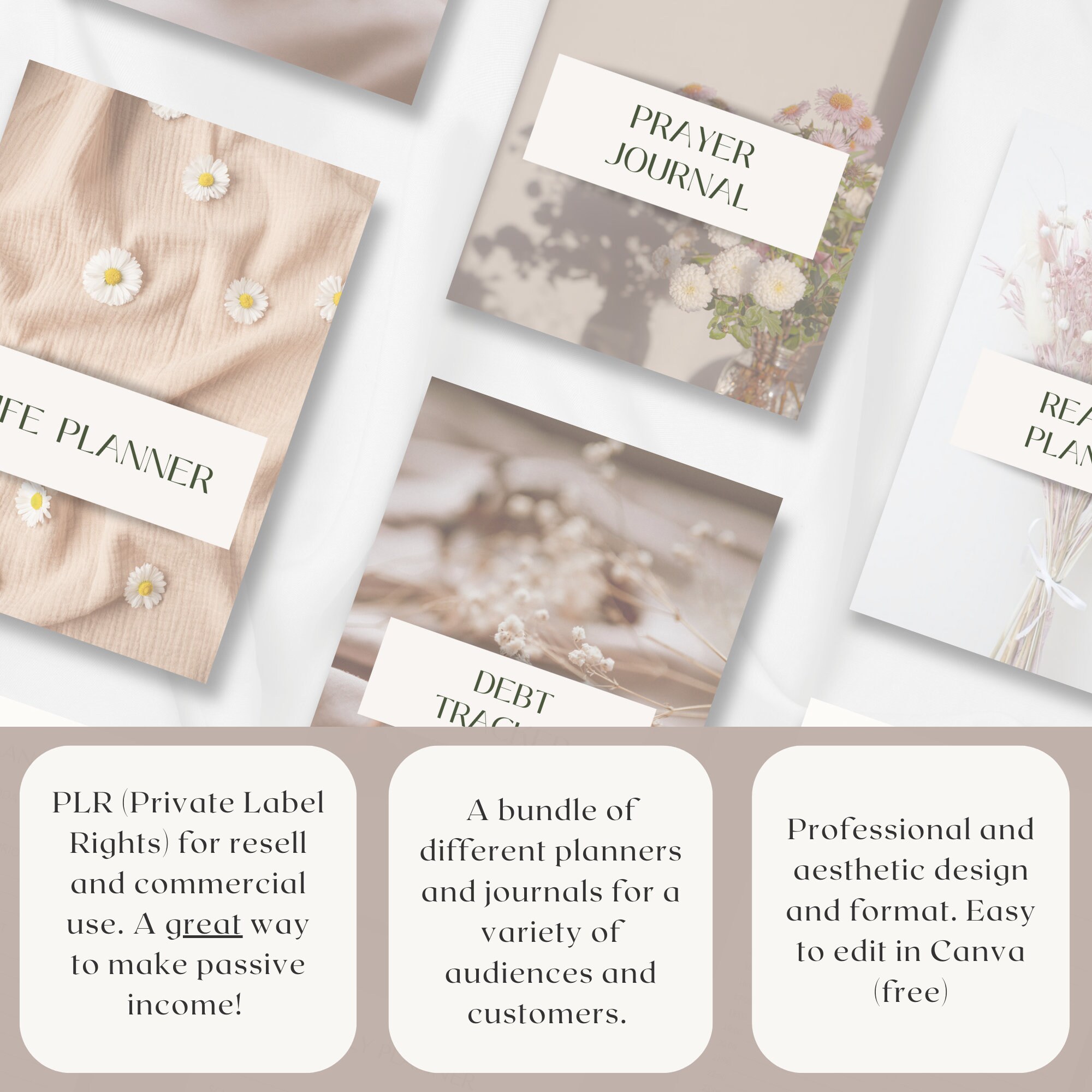 750 PLR Planner Templates, PLR Canva Bundle, Master Resell Rights, PLR ...