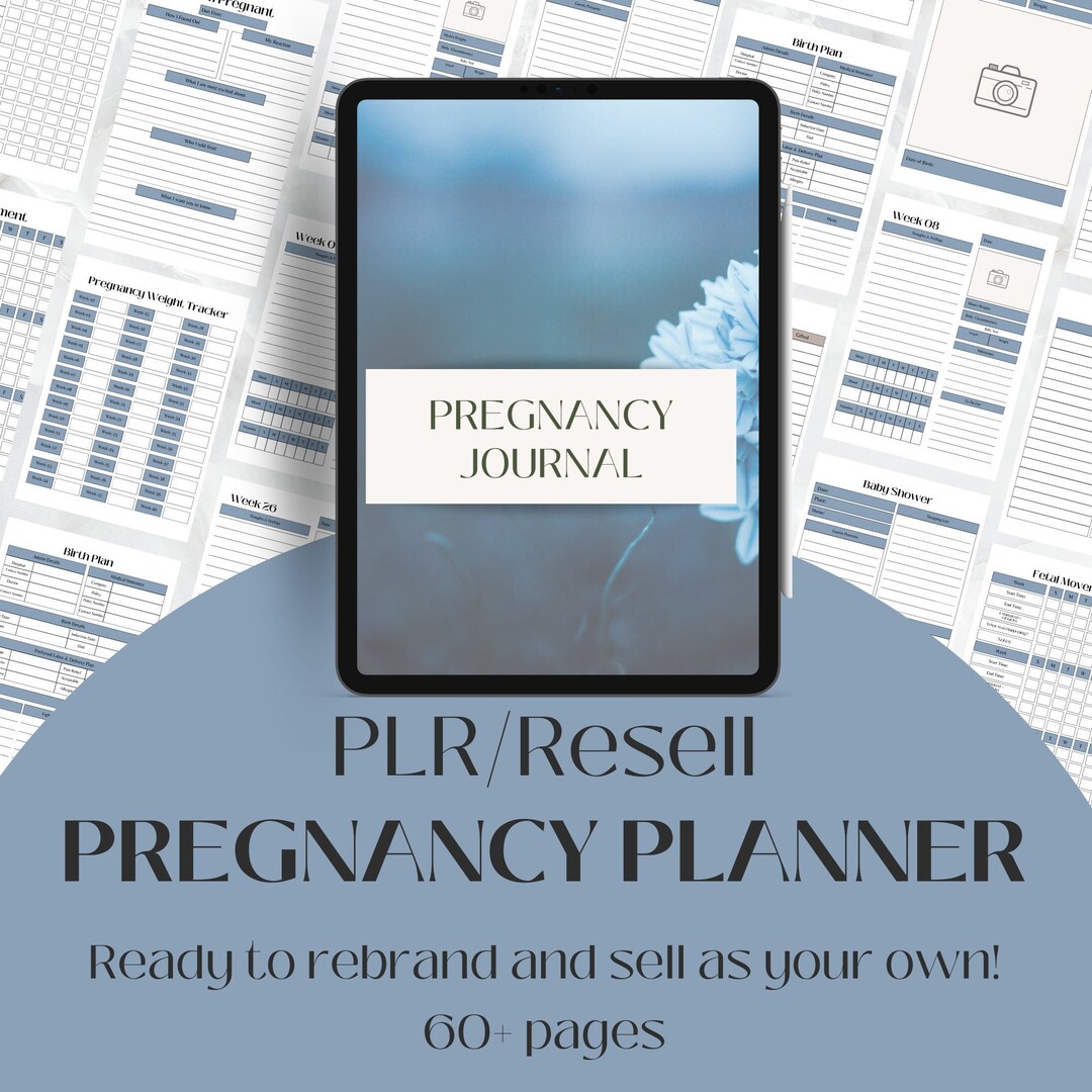 PLR Pregnancy Journal, Master Resell Rights, PLR Templates, Plr Digital ...