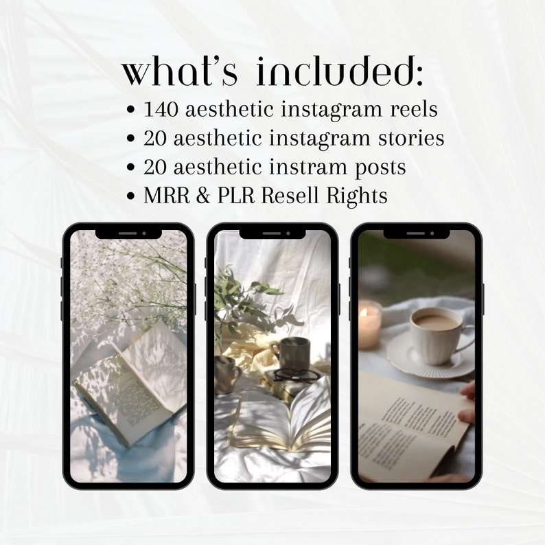 180 Faceless Instagram Aesthetic Reels Posts Stories, MRR Faceless ...