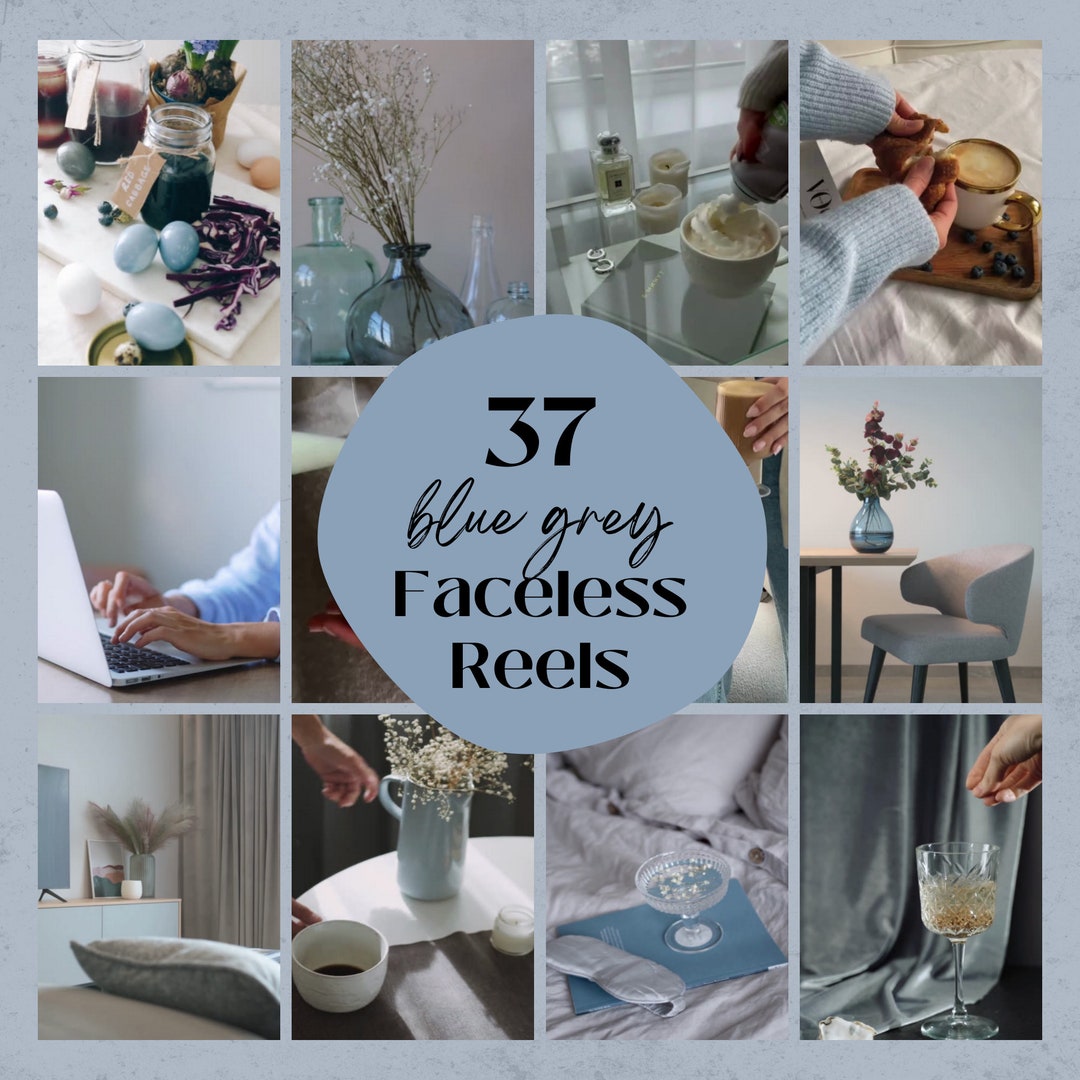 Blue Grey Aesthetic Faceless Instagram Reels With Master Resell Rights ...