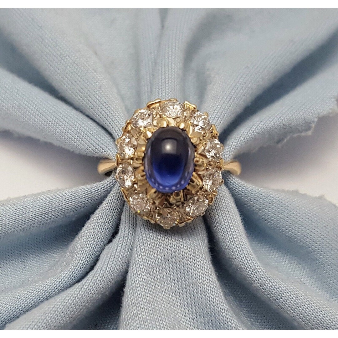 Vintage USSR 14K Karat Solid Two Tone Multi Color Gold Sapphire ...