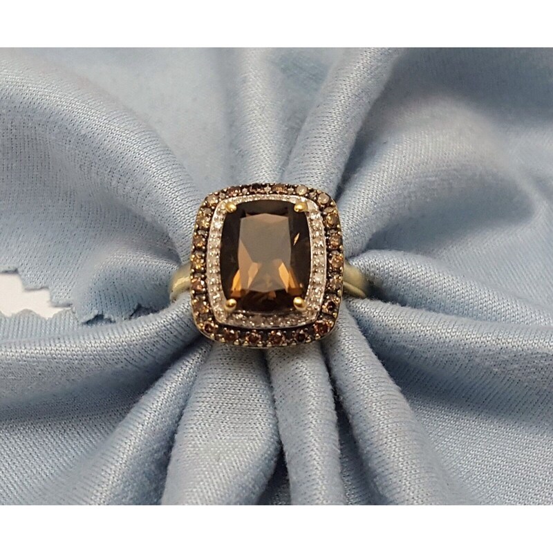 Brown Diamond Ring - Etsy