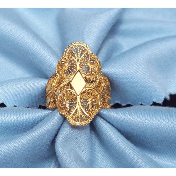 21k Saudi Gold Ring - Etsy