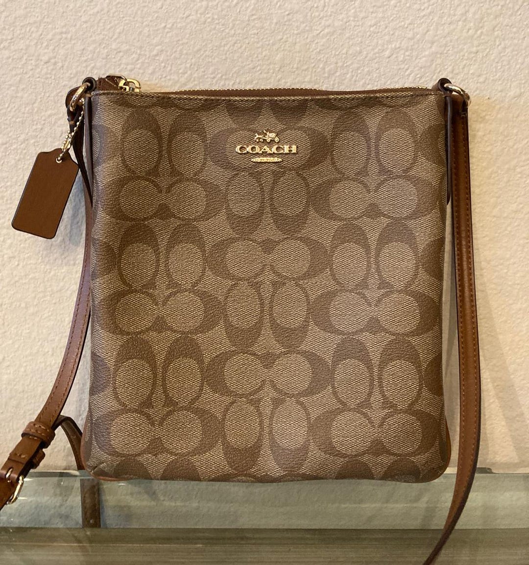 Coach Swingpack Signature Brown Tan Crossbody Bag - Etsy