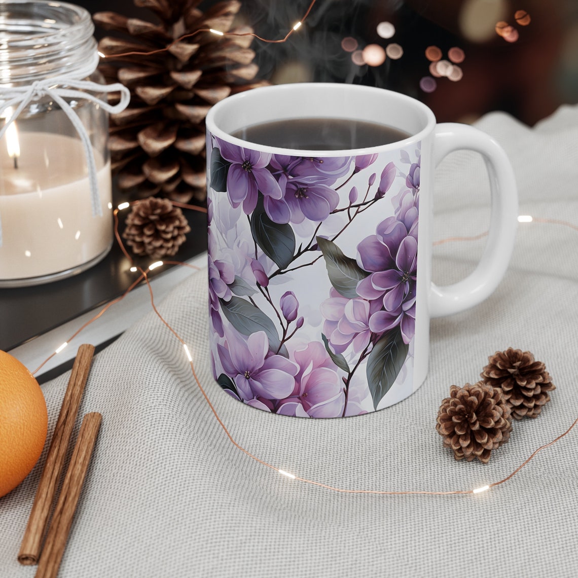 Beautiful Watercolors LILAC Floral Nature Garden Lover Gift Purple ...